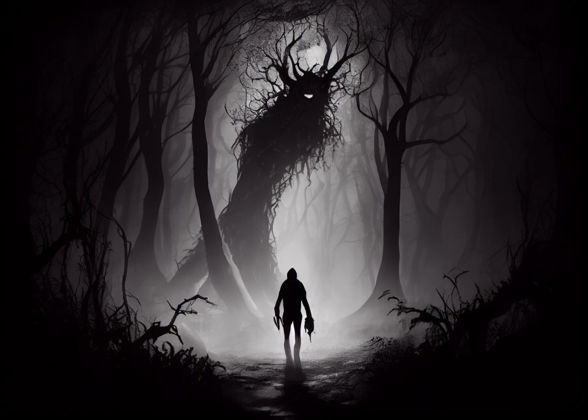 'Evil forest creature' Poster, picture, metal print, paint by Below ...