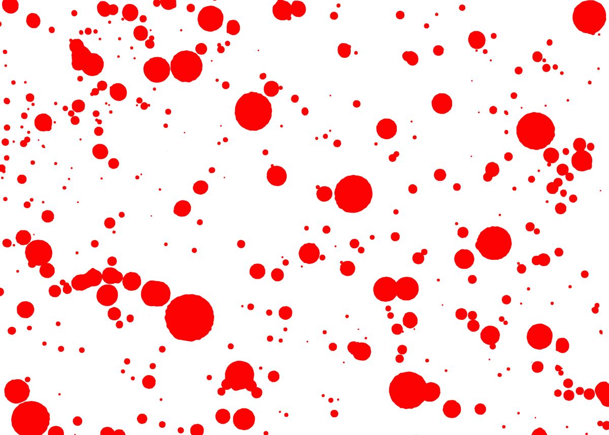 'Red Blood Splatter' Poster, picture, metal print, paint by Bruce ...