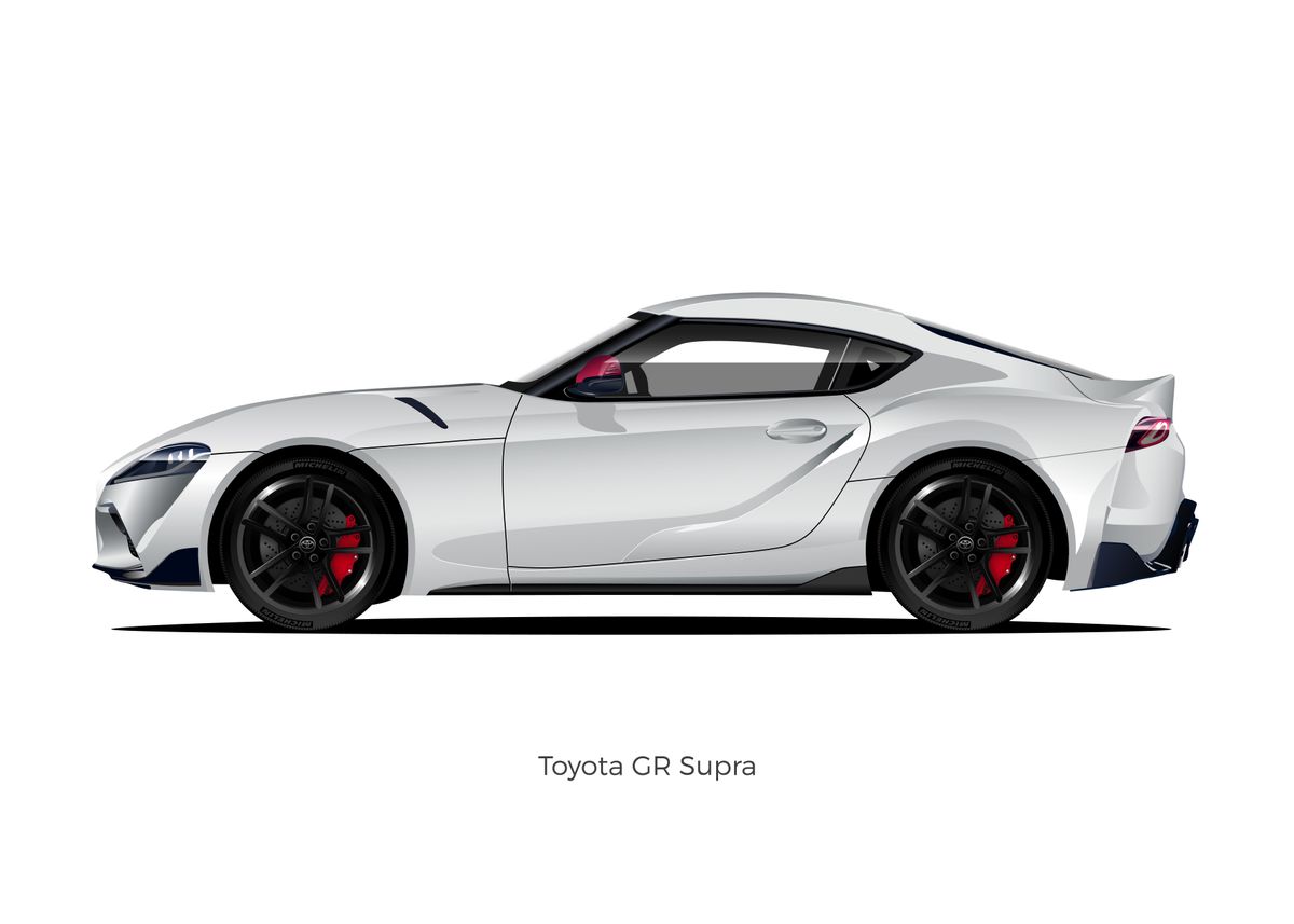 'Toyota GR Supra' Poster, picture, metal print, paint by Conceptual ...