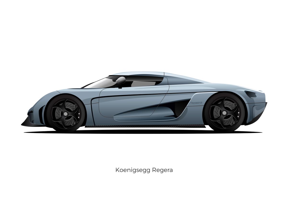 'Koenigsegg Regera' Poster, picture, metal print, paint by Conceptual ...