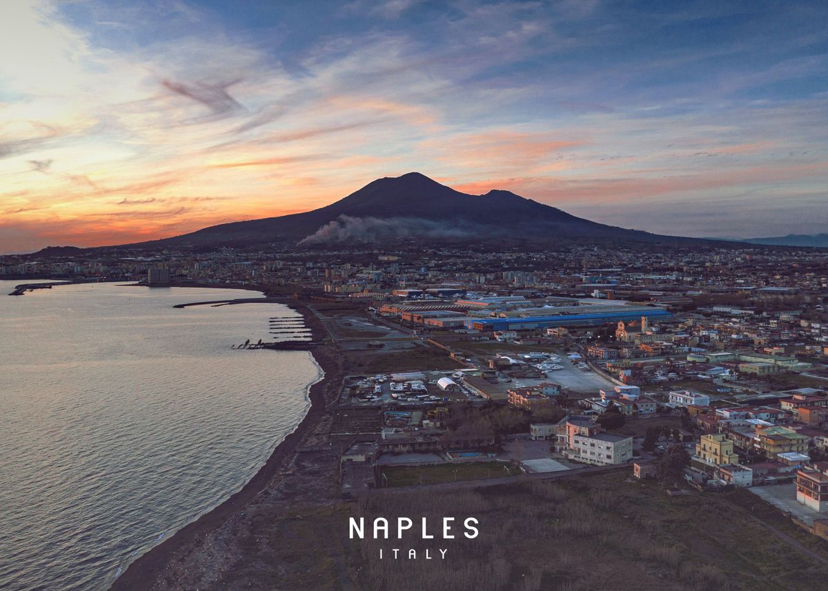 'Naples ' Poster, picture, metal print, paint by Famous City | Displate
