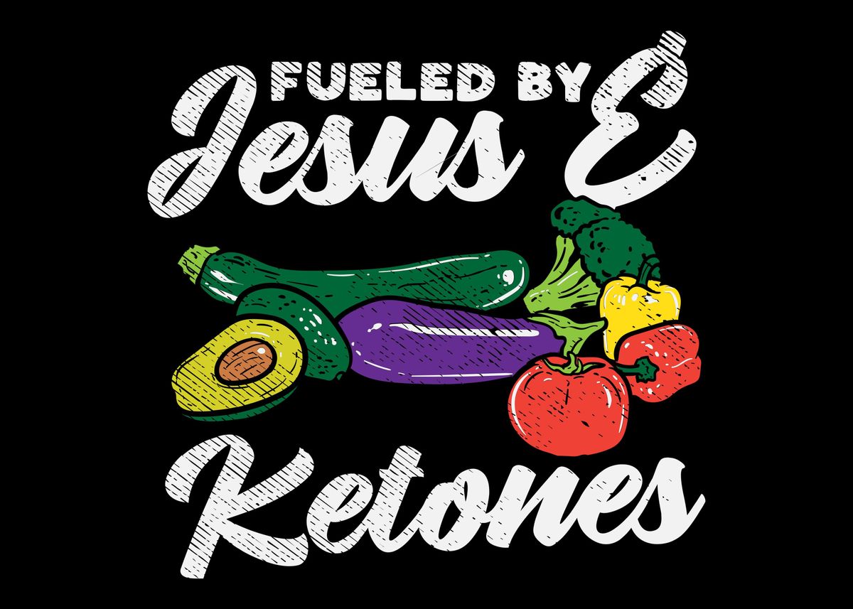 'Keto Keto Gfts Ketogenic' Poster, picture, metal print, paint by ...