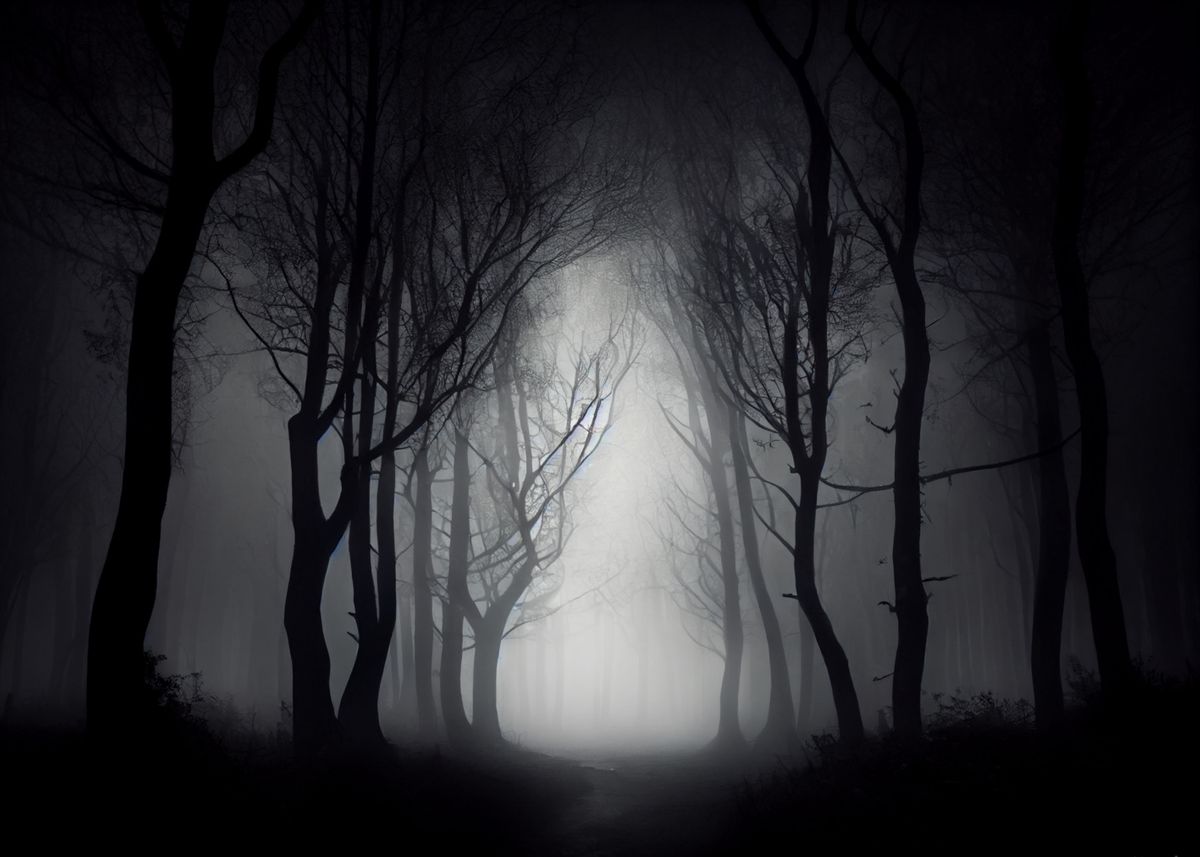 'Evil forest' Poster, picture, metal print, paint by Below Horizon ...