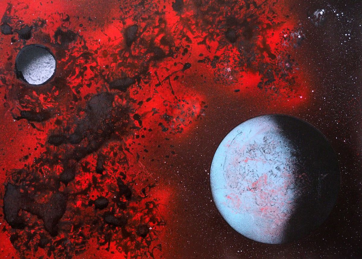 'Fire and Ice' Poster, picture, metal print, paint by JJP Art | Displate