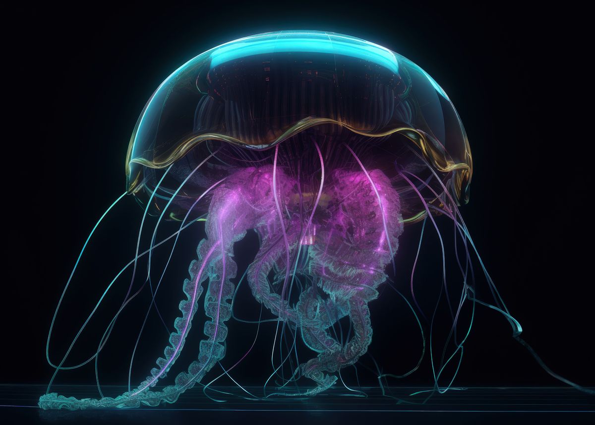 'Robojelly' Poster, picture, metal print, paint by Cosmic Graphics ...