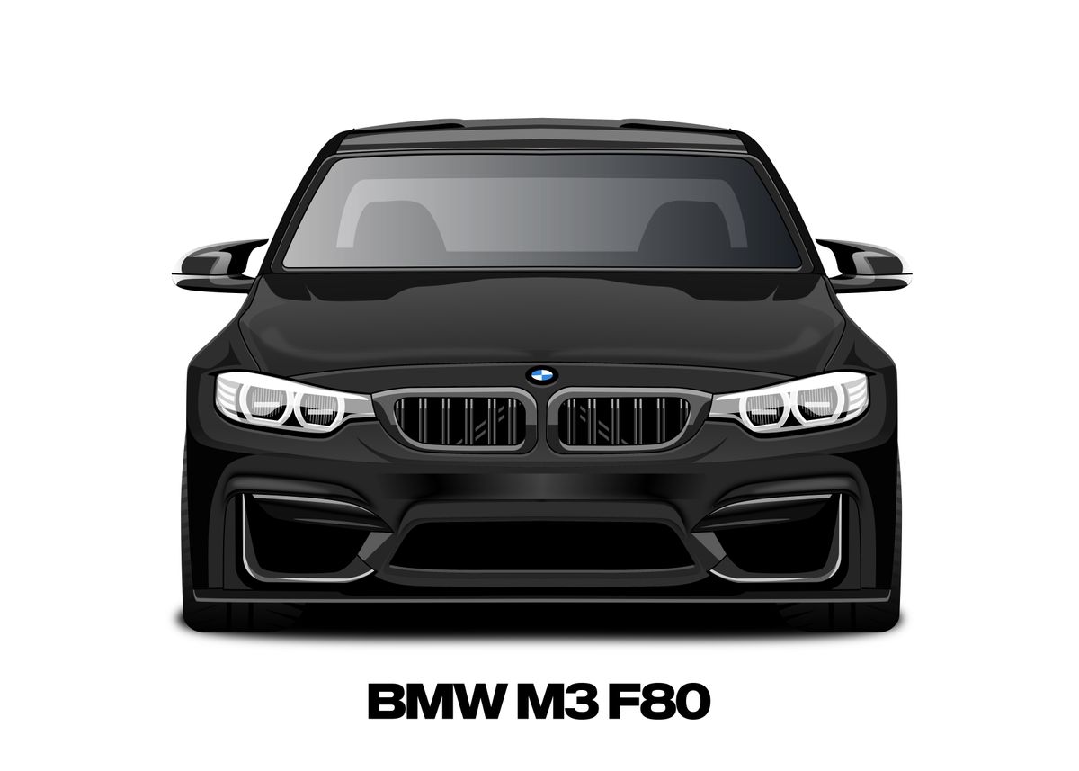 'BMW M3 F80' Poster, picture, metal print, paint by Conceptual ...