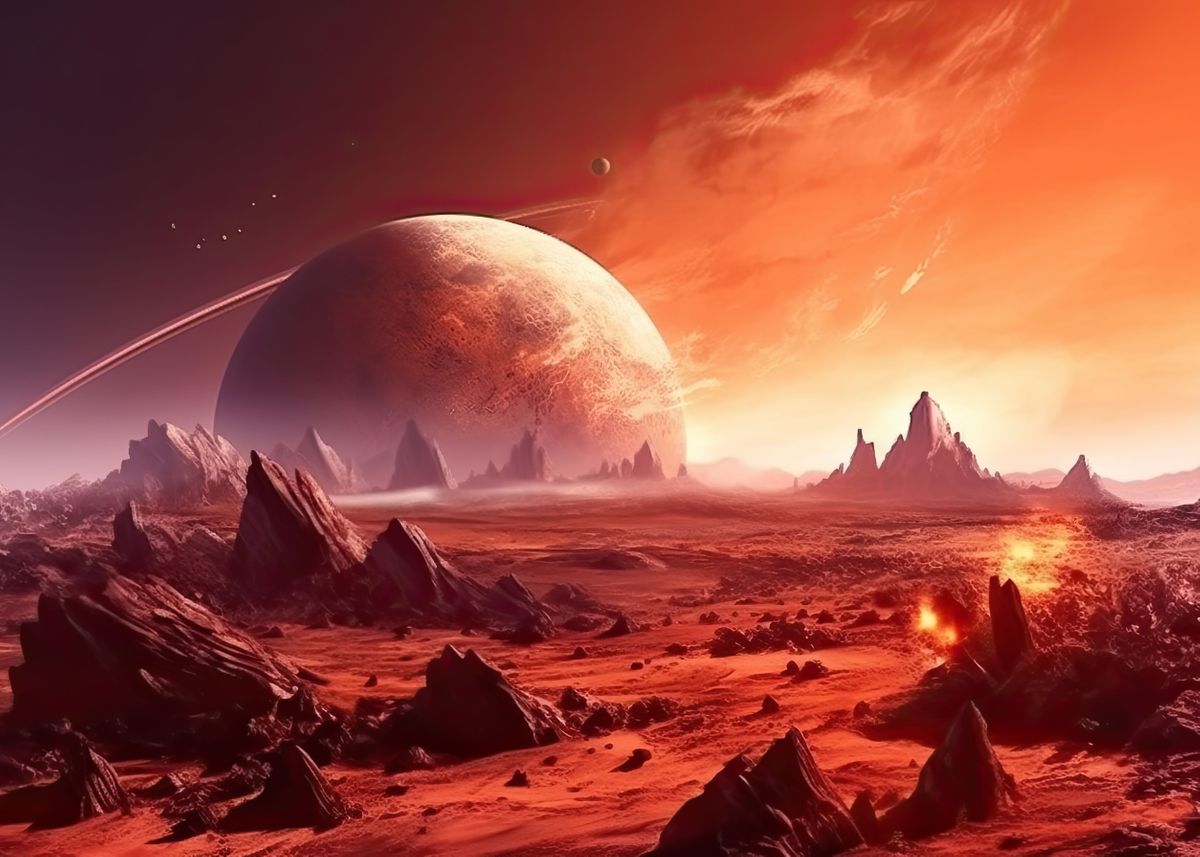 'Abstract Space Art 13' Poster, picture, metal print, paint by Benjamin ...