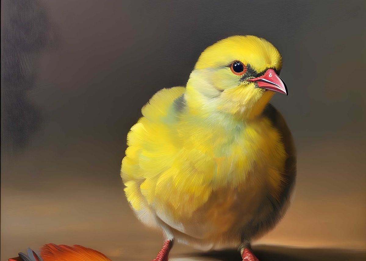 'Baby Yellow Bird ' Poster, picture, metal print, paint by Neckebroeck ...