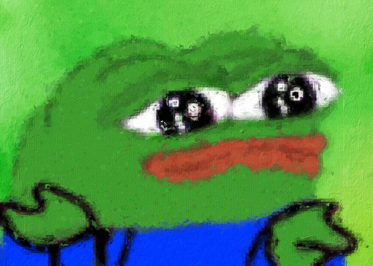 'Pepe the Frog' Poster, picture, metal print, paint by Meme Daily ...