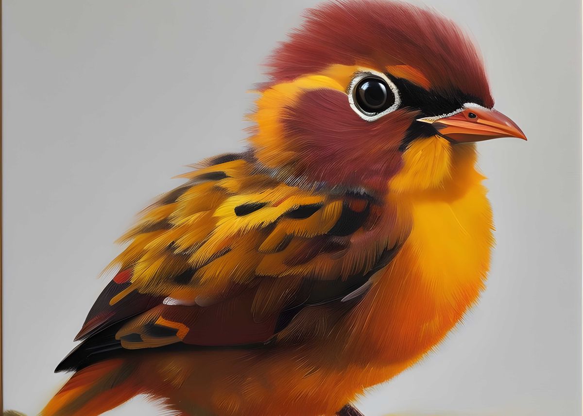 'Cute Baby bird' Poster, picture, metal print, paint by Neckebroeck ...