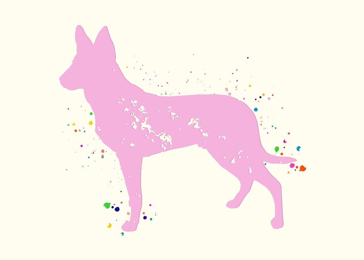 'Dutch Shepherd Dog' Poster, picture, metal print, paint by Dutton Jerrell | Displate