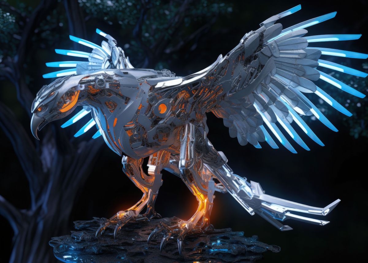 'Hawk of Tomorrow' Poster by Cosmic Graphics | Displate