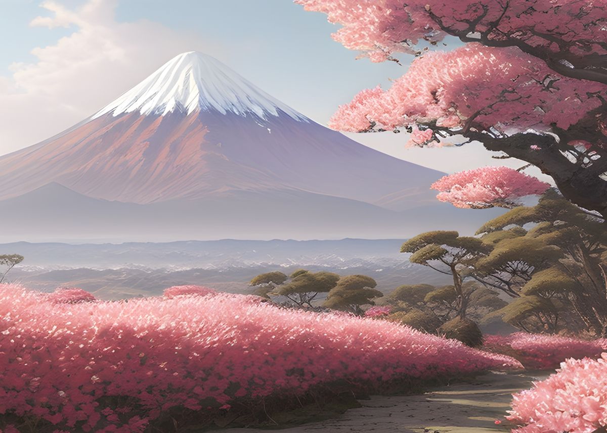 'Mount Fuji' Poster, picture, metal print, paint by Below Horizon ...