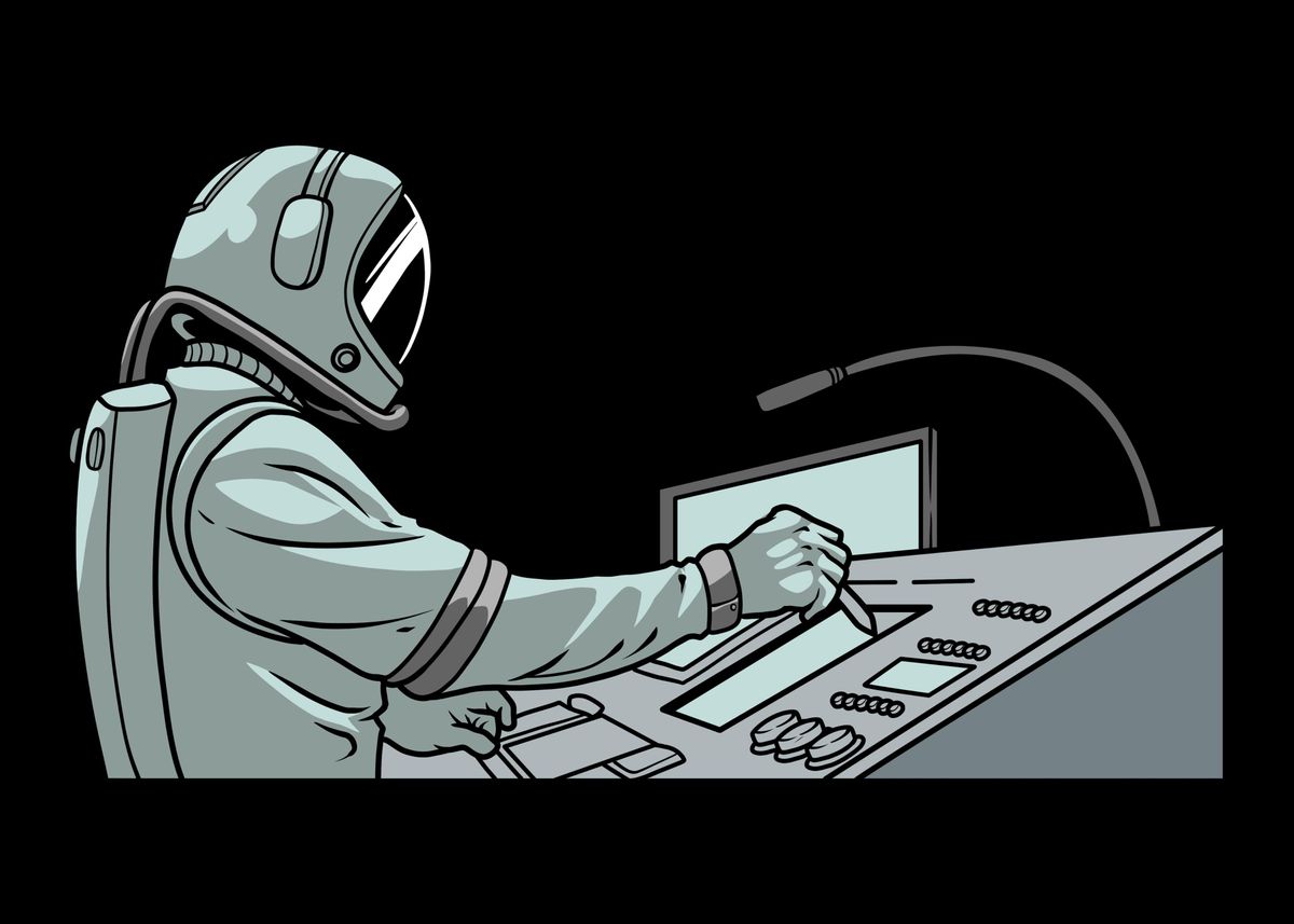 'Audio Engineer' Poster, picture, metal print, paint by CrazySquirrel ...