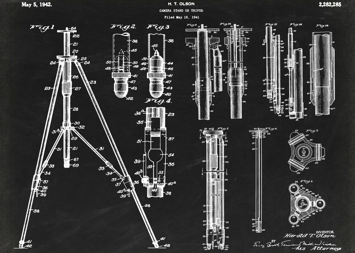 'Camera Stand or Tripod' Poster, picture, metal print, paint by ...