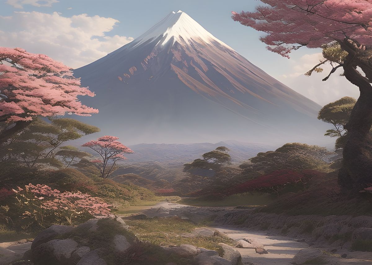 'Mount Fuji' Poster, picture, metal print, paint by Below Horizon ...