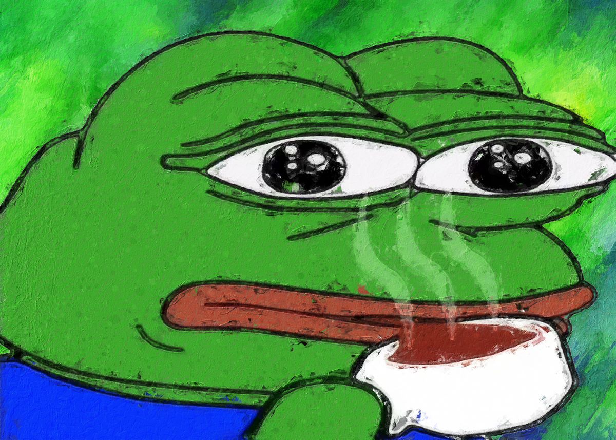 'Pepe the frog' Poster, picture, metal print, paint by Meme Daily | Displate