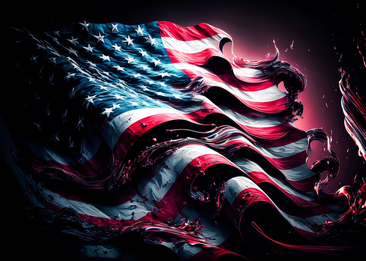 'american flag' Poster by AlycePreston | Displate