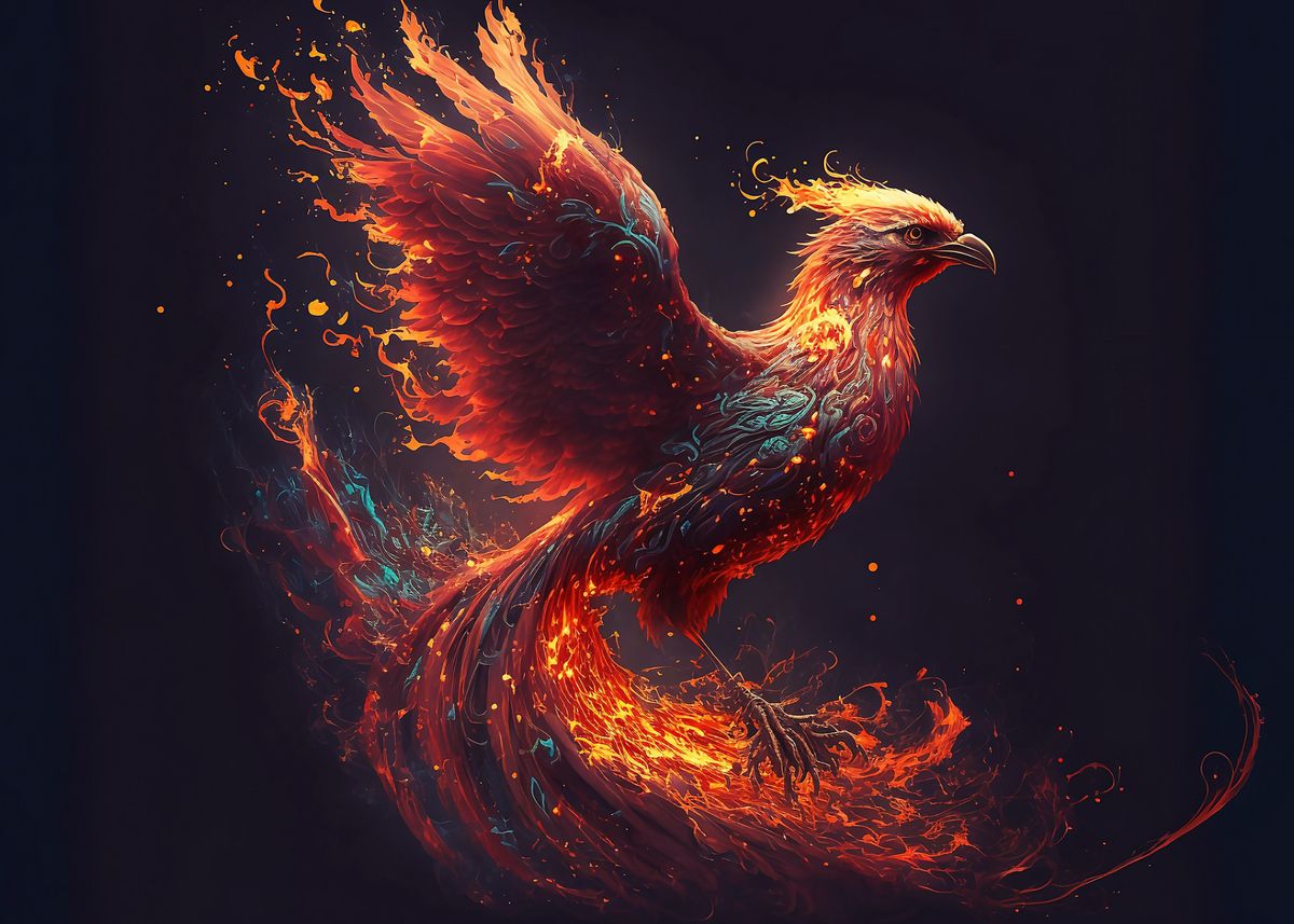 'Phoenix Bird' Poster, picture, metal print, paint by Creative YS ...