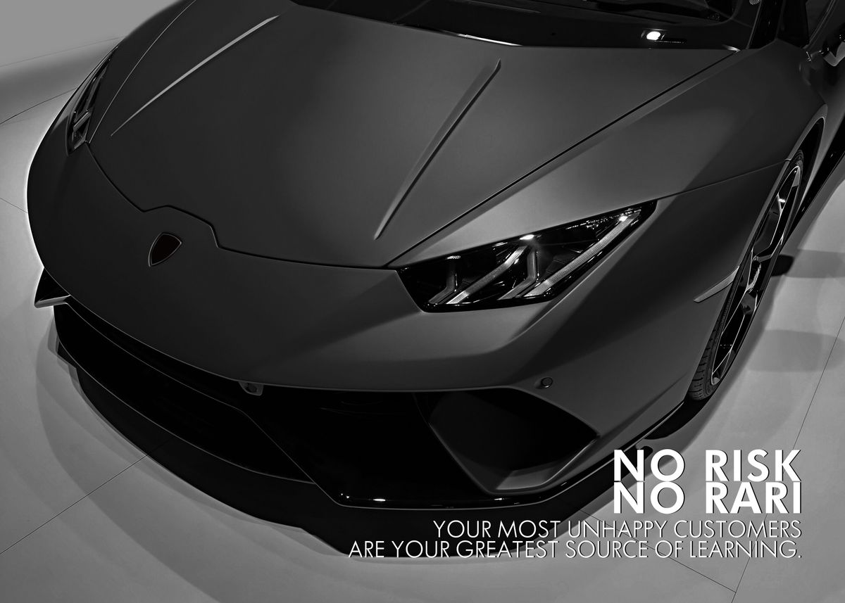 'No Risk No Rari' Poster, picture, metal print, paint by Anderson Felix ...