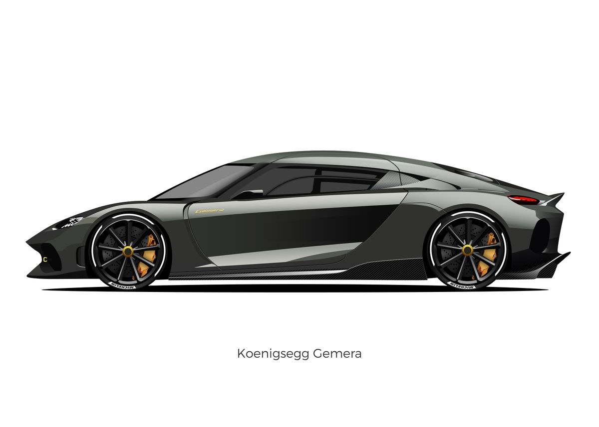 'Koenigsegg Gemera' Poster, picture, metal print, paint by Conceptual ...