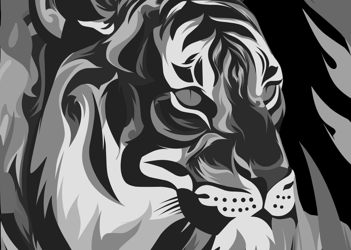 'black tiger art' Poster by Mshel Tyan | Displate