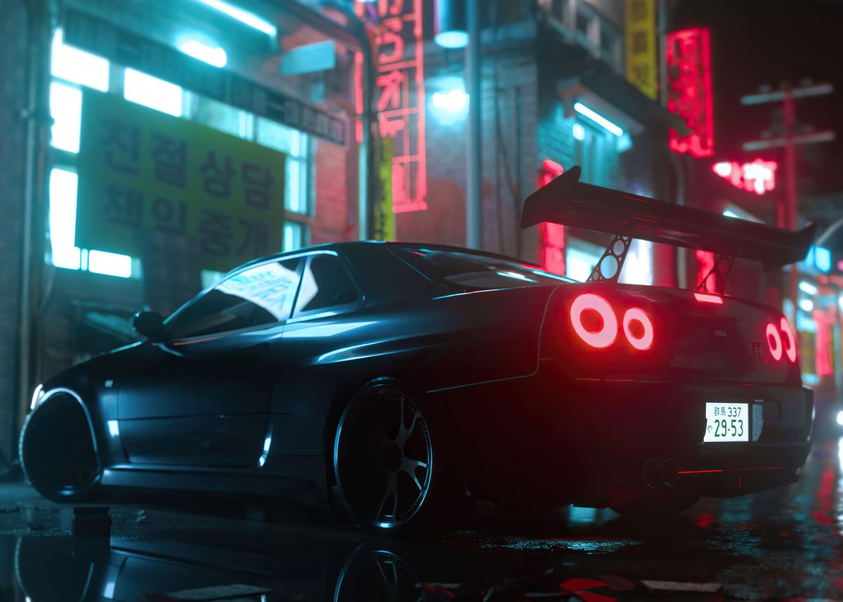 'Nissan Skyline GT-R' Poster, picture, metal print, paint by simple man ...