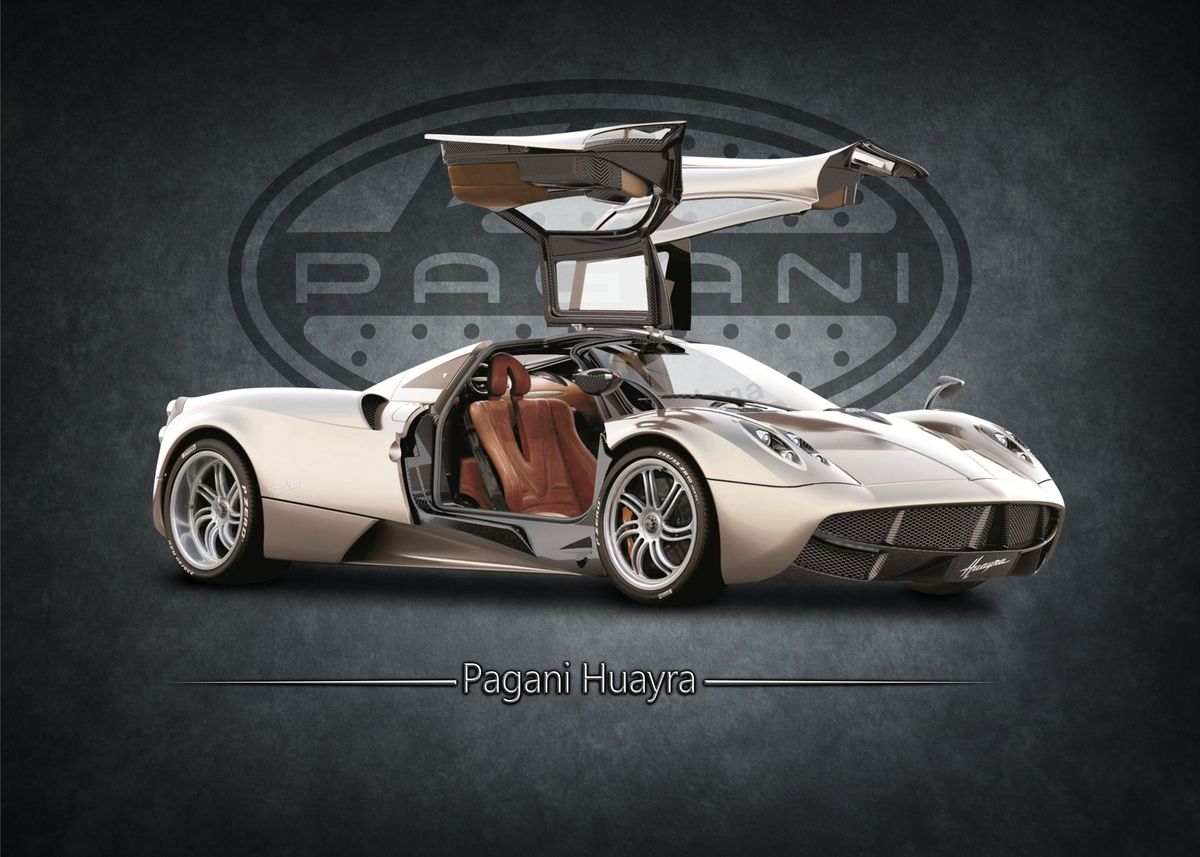'PAGANI HUAYRA' Poster, picture, metal print, paint by Arts and Minds ...