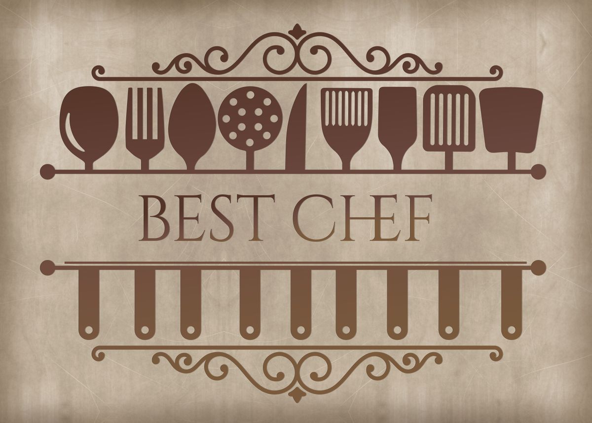 'Best Chef Award' Poster, picture, metal print, paint by XandYart ...