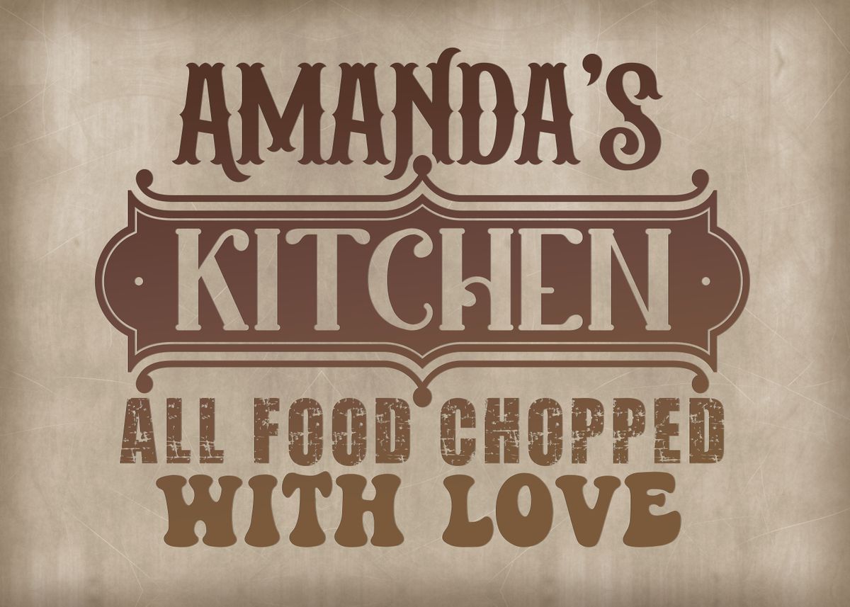 'Amanda kitchen' Poster, picture, metal print, paint by XandYart | Displate