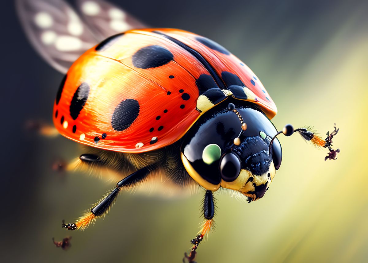 'Ladybug animal' Poster, picture, metal print, paint by Football Player ...