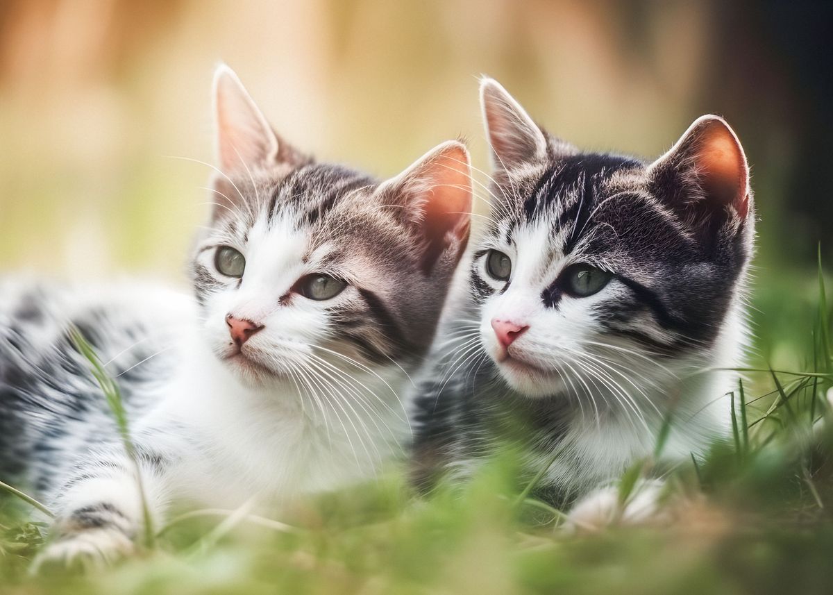 'Sleepy kittens' Poster, picture, metal print, paint by Alan Frijns ...