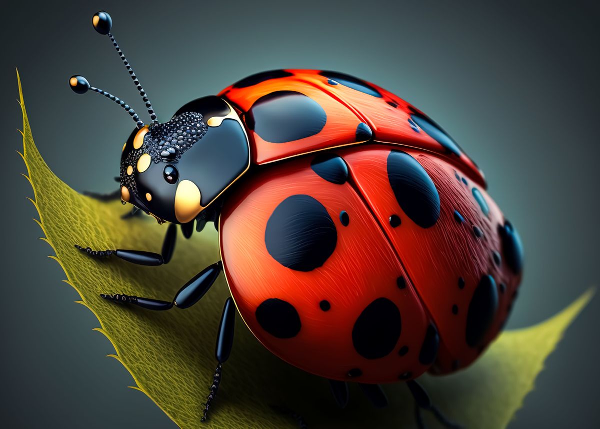 'Ladybug animal' Poster, picture, metal print, paint by Football Player ...