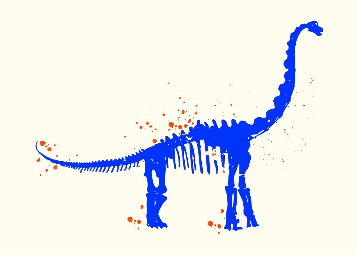 'Brontosaurus Dinosaur ' Poster, picture, metal print, paint by Dutton ...