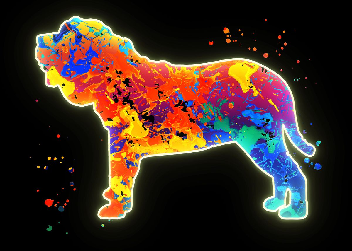 'Neapolitan Mastiff ' Poster by Morgan Moorhead | Displate