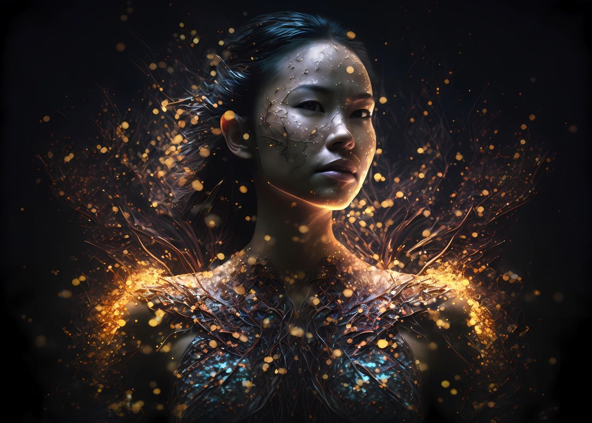 'Glowing ephemeral being' Poster, picture, metal print, paint by Jiri ...