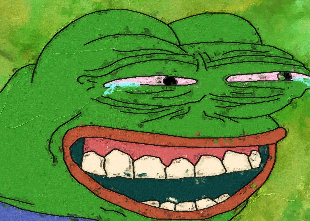 'Pepe the frog' Poster, picture, metal print, paint by Meme Daily ...