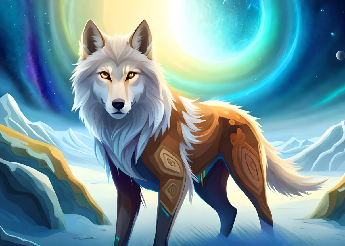 'Fantasy wolf' Poster, picture, metal print, paint by Below Horizon ...