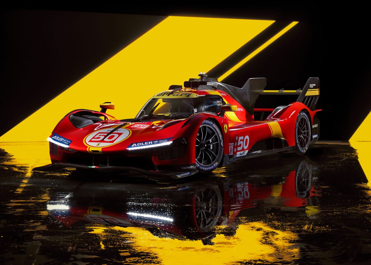 'Ferrari 499p' Poster, picture, metal print, paint by El Object | Displate