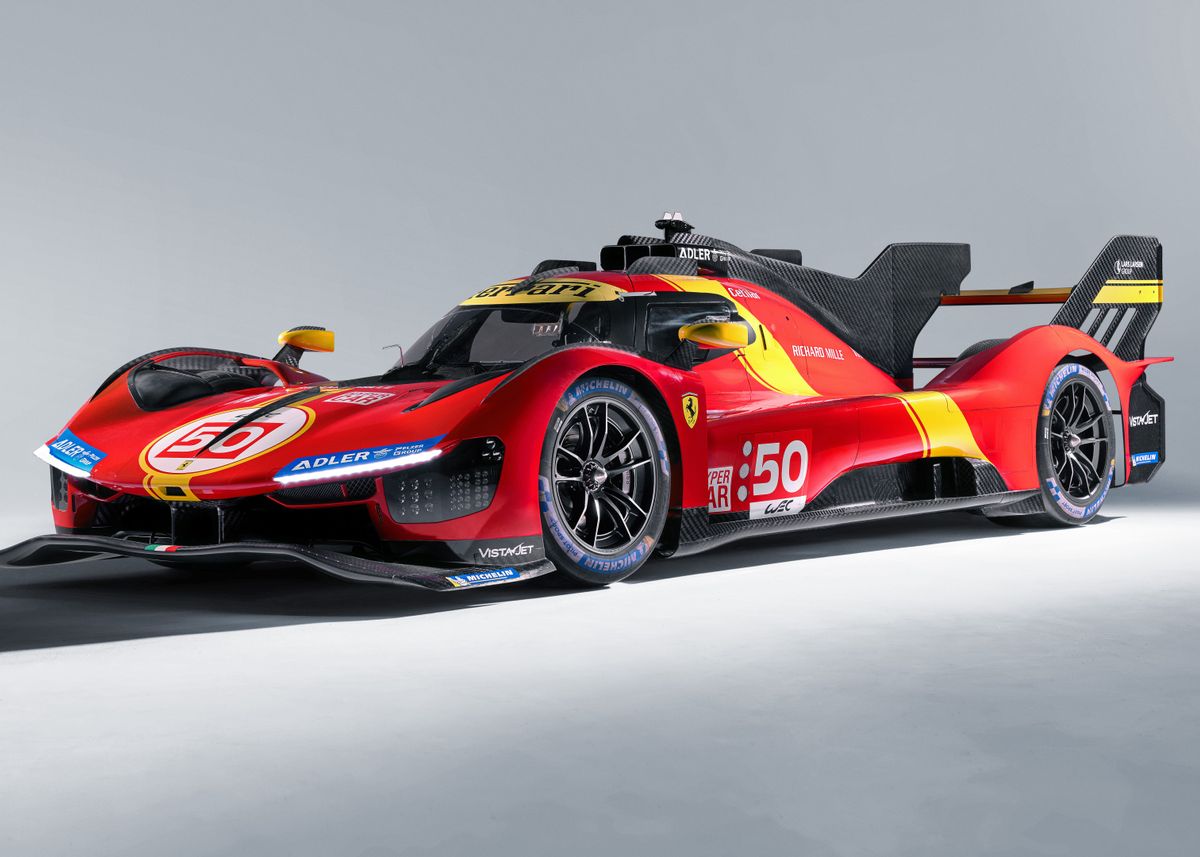 'Ferrari 499p' Poster, picture, metal print, paint by El Object | Displate