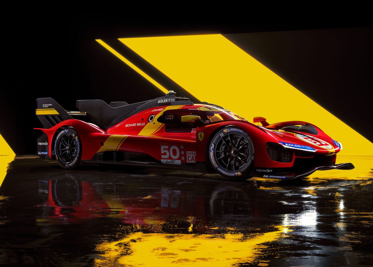 'Ferrari 499p' Poster, picture, metal print, paint by El Object | Displate