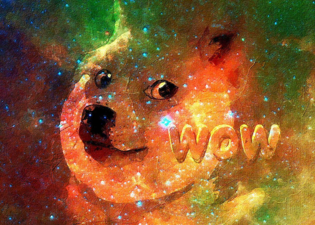 'Doge meme' Poster, picture, metal print, paint by Meme Daily | Displate