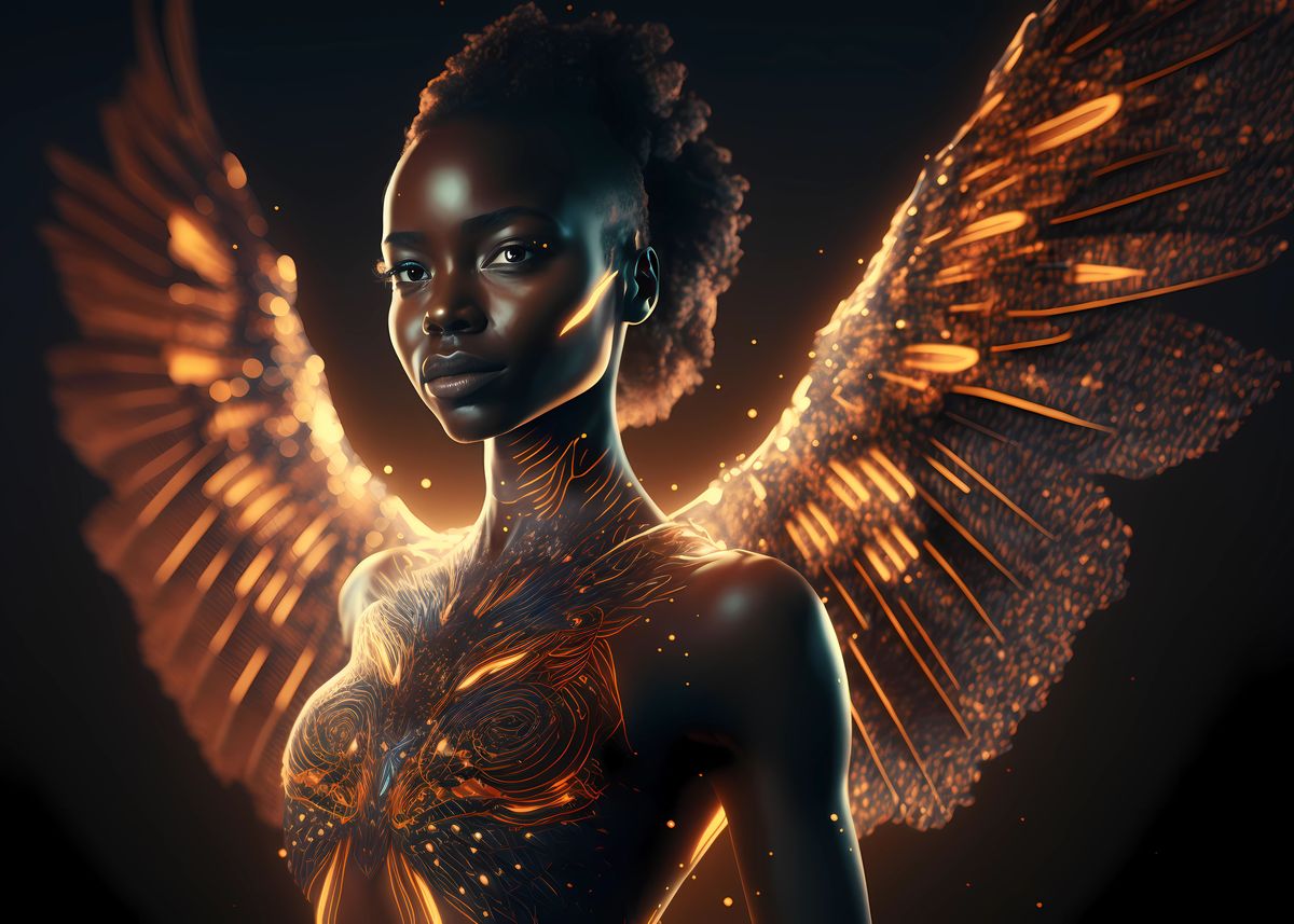 'Glowing ephemeral being' Poster, picture, metal print, paint by Jiri ...