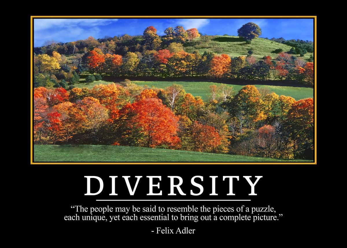 'Diversity quotes ' Poster, picture, metal print, paint by Muerller ...