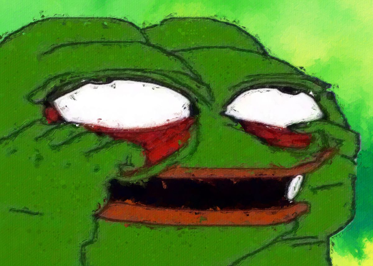 'Pepe the frog' Poster, picture, metal print, paint by Meme Daily ...