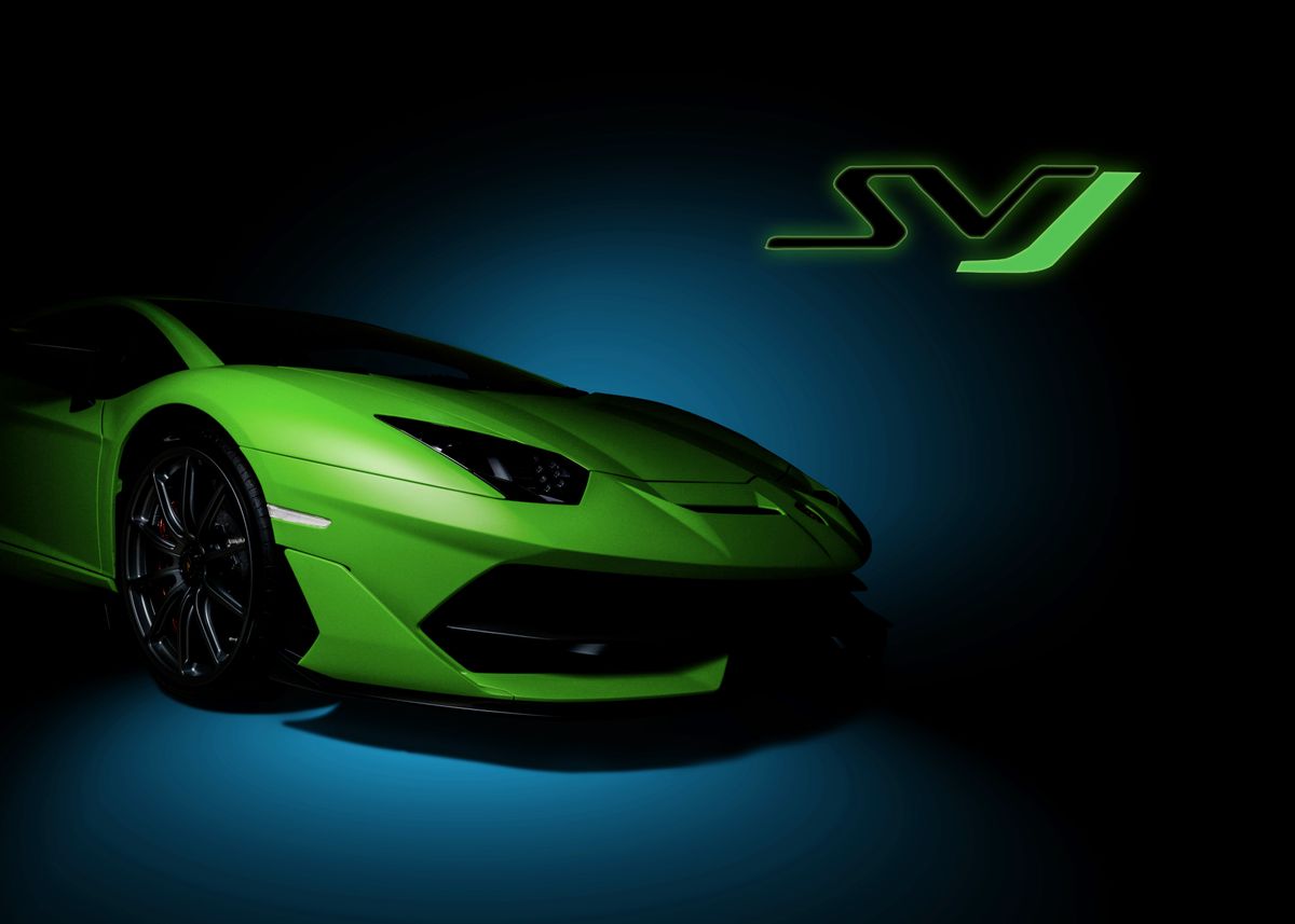 'Lamborghini Aventador SVJ' Poster, picture, metal print, paint by ...