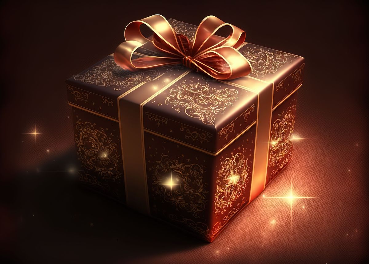 'gift box ' Poster, picture, metal print, paint by newton russell ...