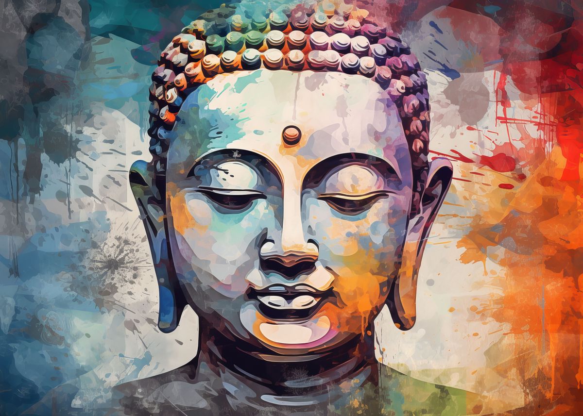 'Compassionate Buddha art' Poster, picture, metal print, paint by ...