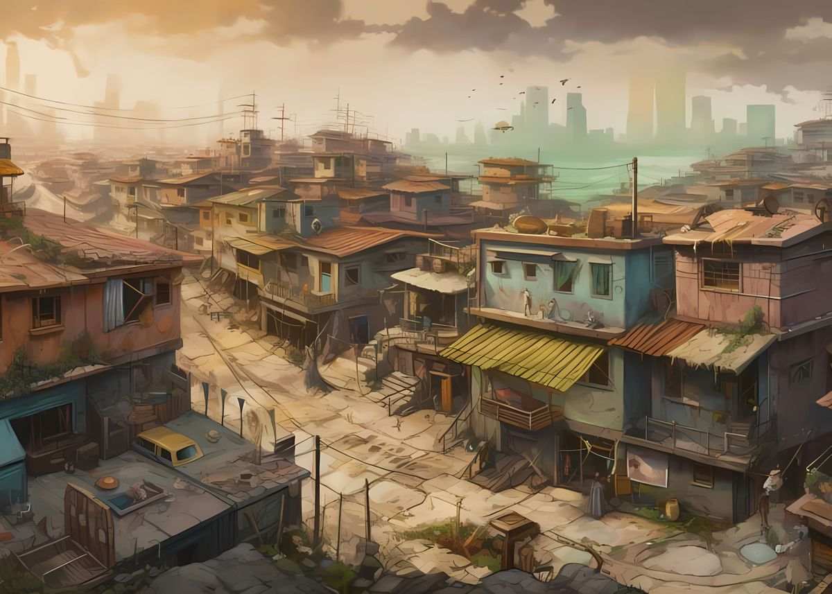 'Retro City BUilding' Poster, picture, metal print, paint by Ansor Art ...