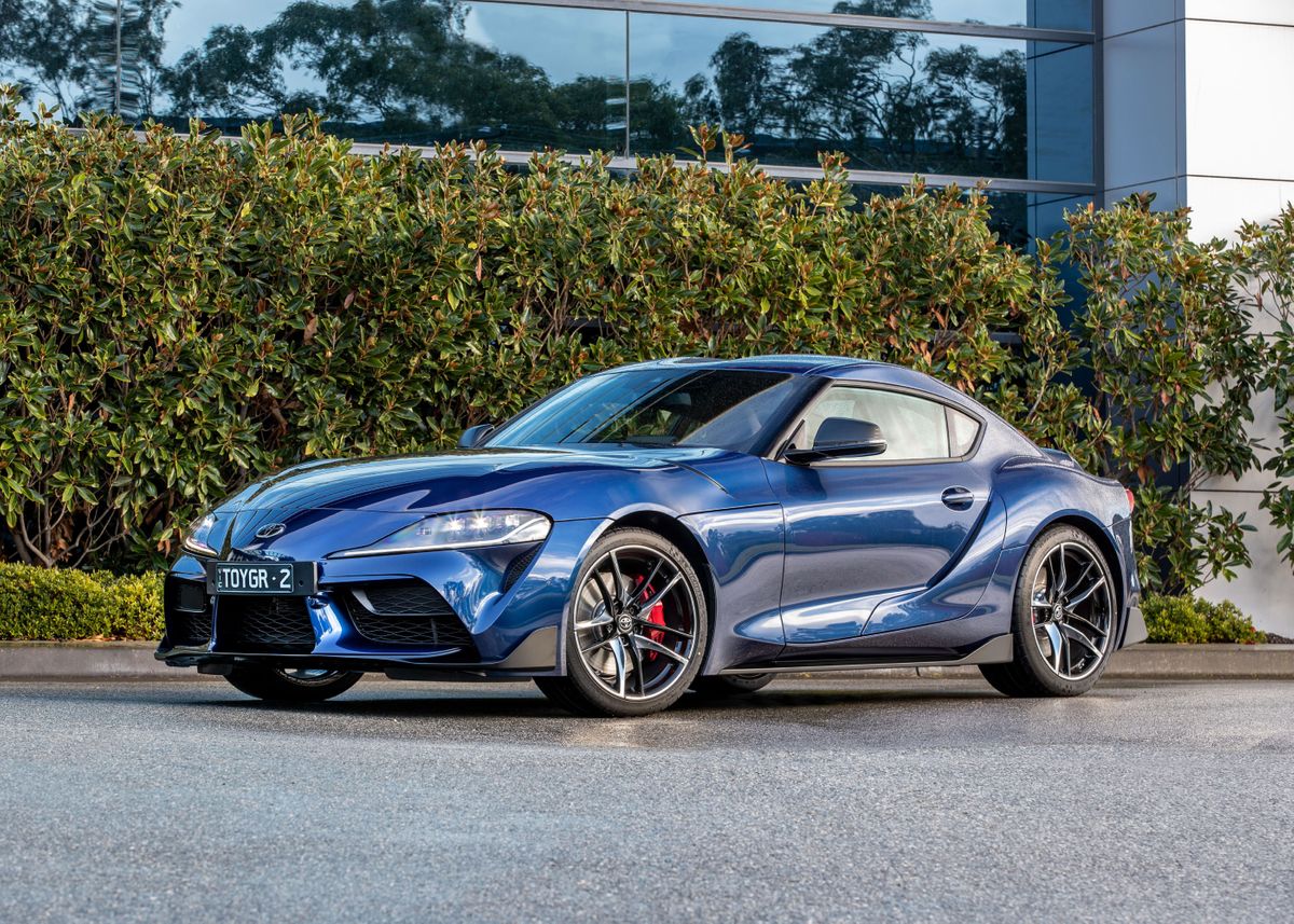 'Toyota Supra Blue Car' Poster by Koba Kora | Displate